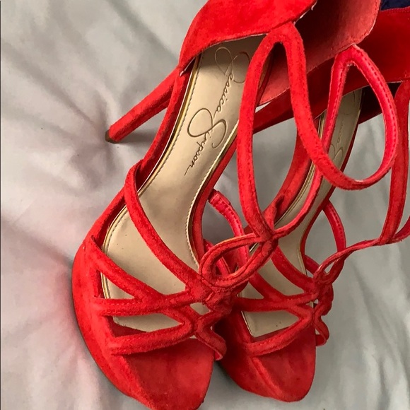 Jessica Simpson | Shoes | Jessica Simpson Electric Red Pumps | Poshmark